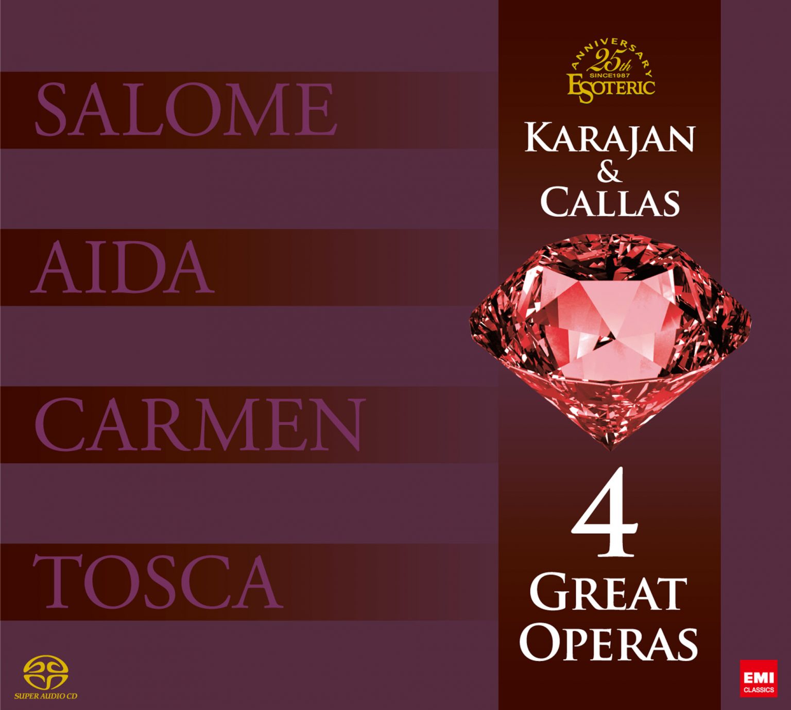ESOTERIC - Coffret 4 Great Opéras - CALLAS & KARAJAN - 9 SACDs - Elite ...